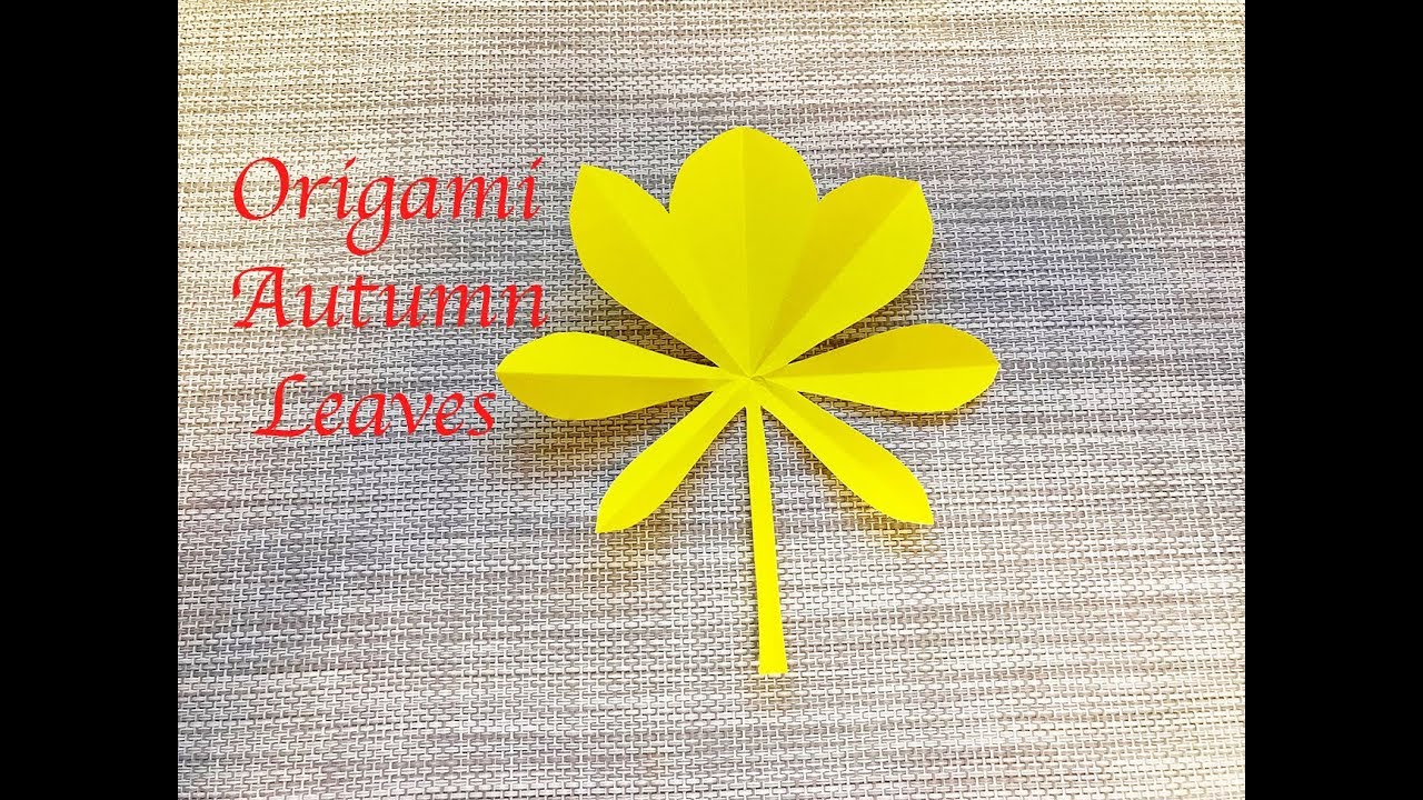 How to make Origami Autumn Leaves : วิธีพับใบไม้ - YouTube
