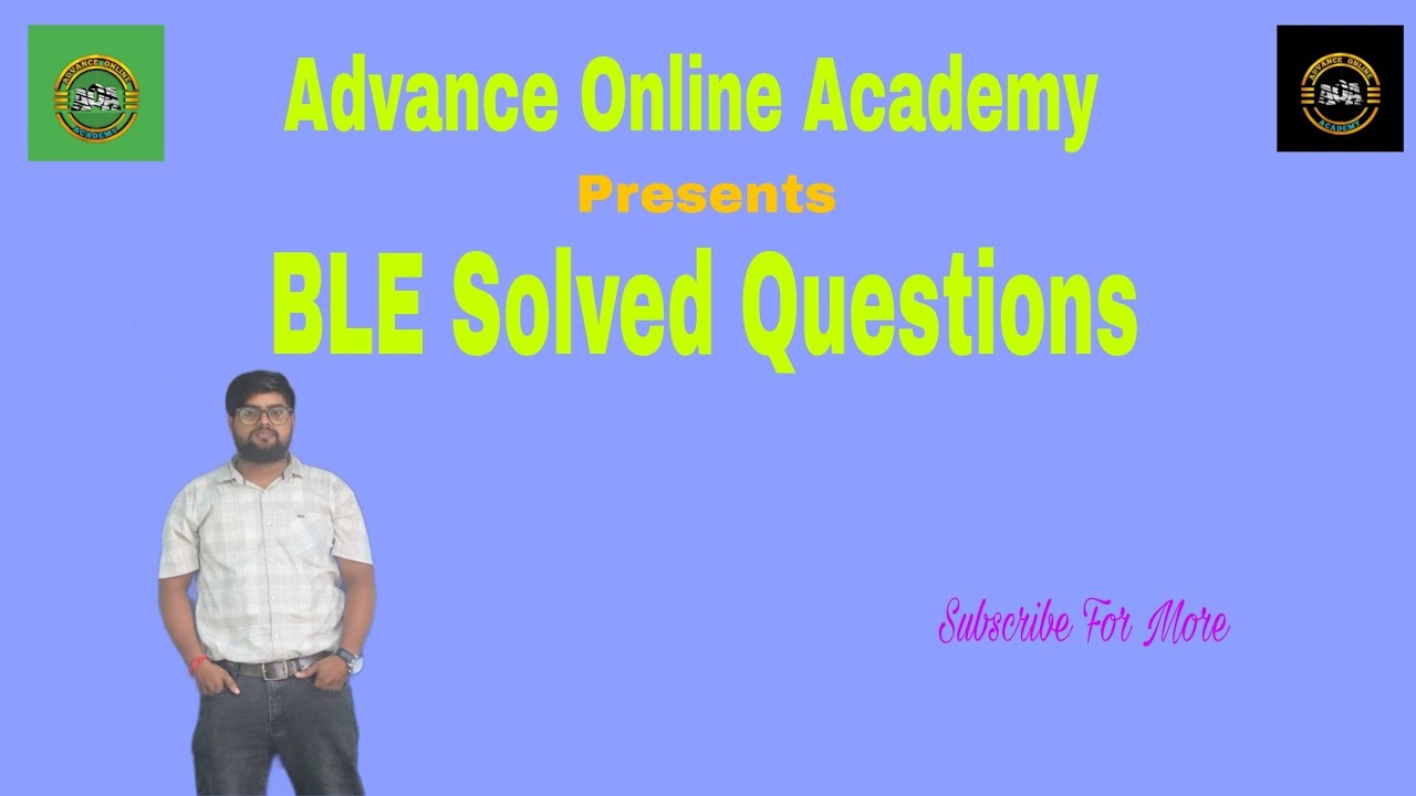 Model Questions; BLE ; SET - YouTube