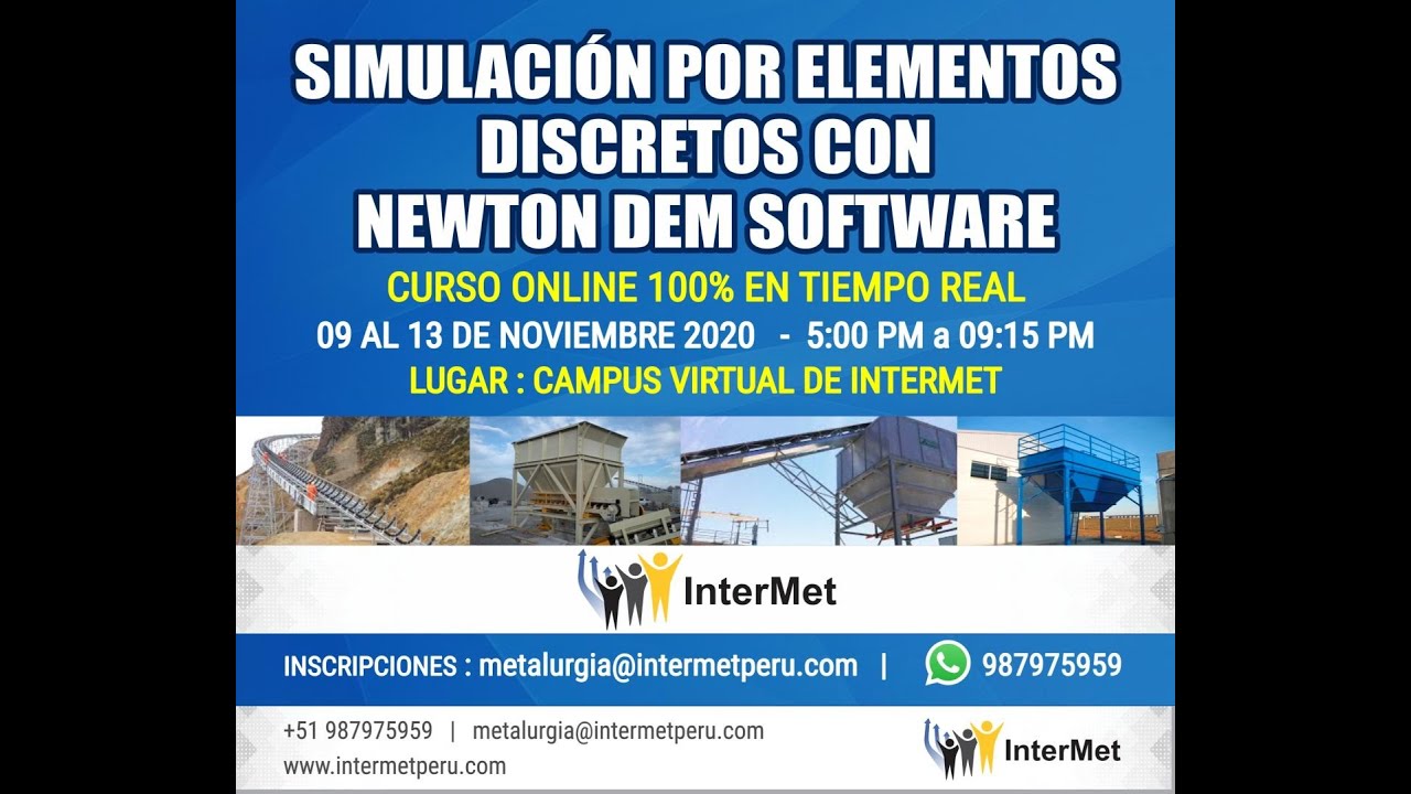 SIMULACIÓN POR ELEMENTOS DISCRETOS CON NEWTON DEM SOFTWARE - YouTube