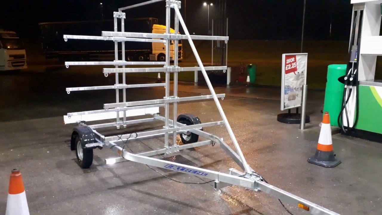Extreme 750kg unbraked Kayak or Canoe Stacking Trailer - Takes 8 Kayaks ...