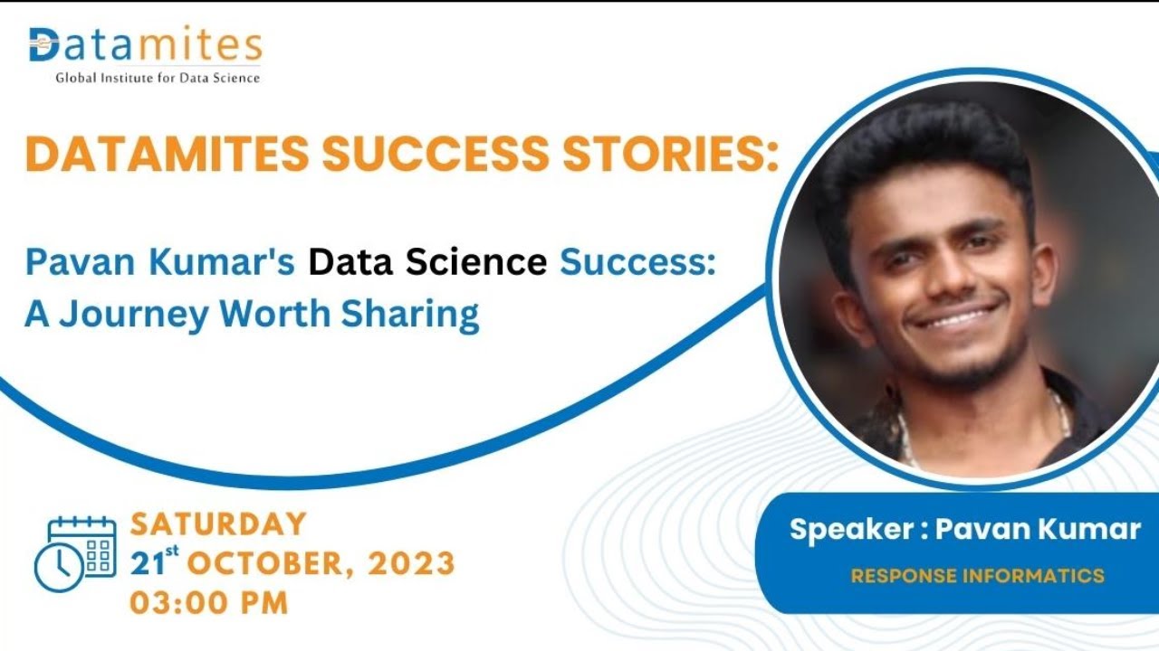 Pavan Kumar's Data Science Success : A journey worth sharing - YouTube