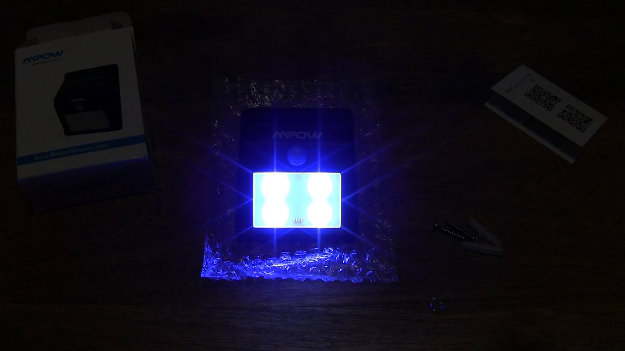 Mpow Solar Powered LED Motion Sensor Light - YouTube