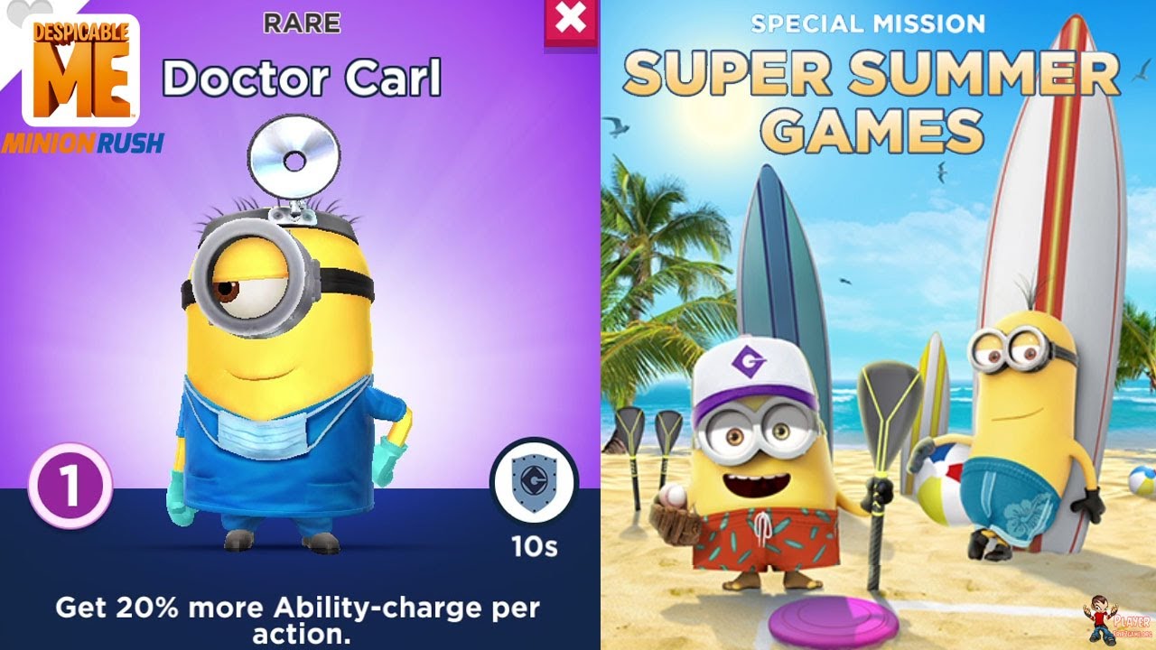 Minion Rush Doctor Carl In Super Summer Games (iOS/Android) Gameplay ...