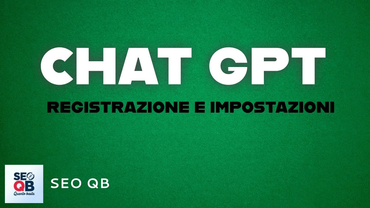 CHAT GPT LOGIN 👉 Registrazione e impostazioni - YouTube
