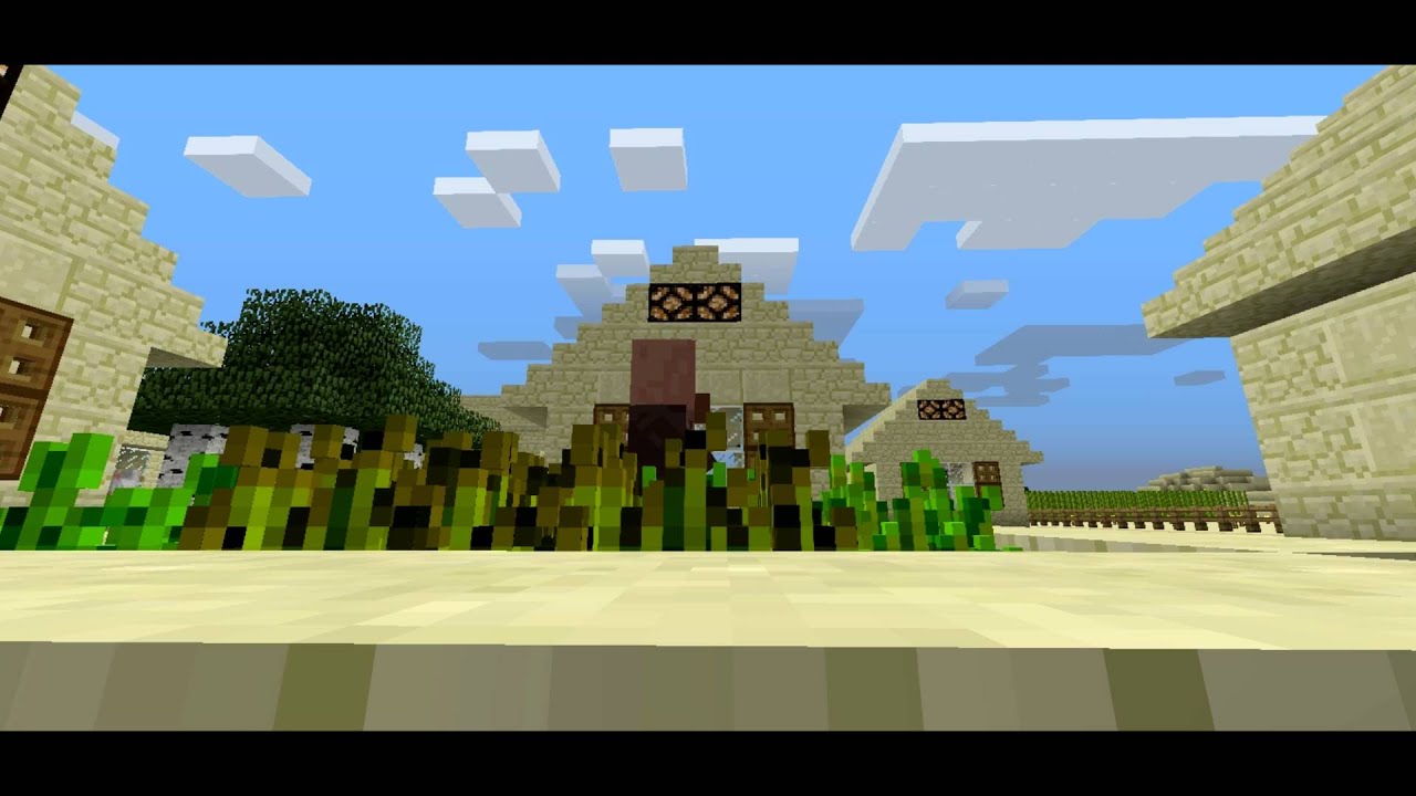 Minecraft Sand Village in 4K (UltraHD) 120fps - YouTube