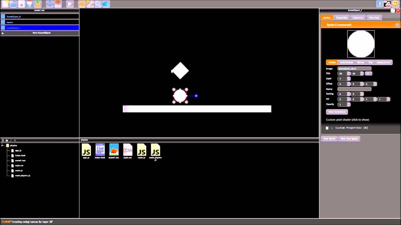 Making HTML5 games with WADE - Physics - YouTube