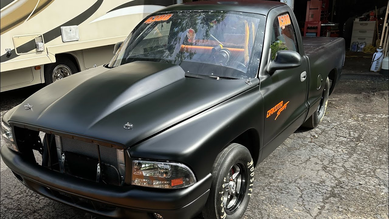My 1998 dodge Dakota drag truck - YouTube