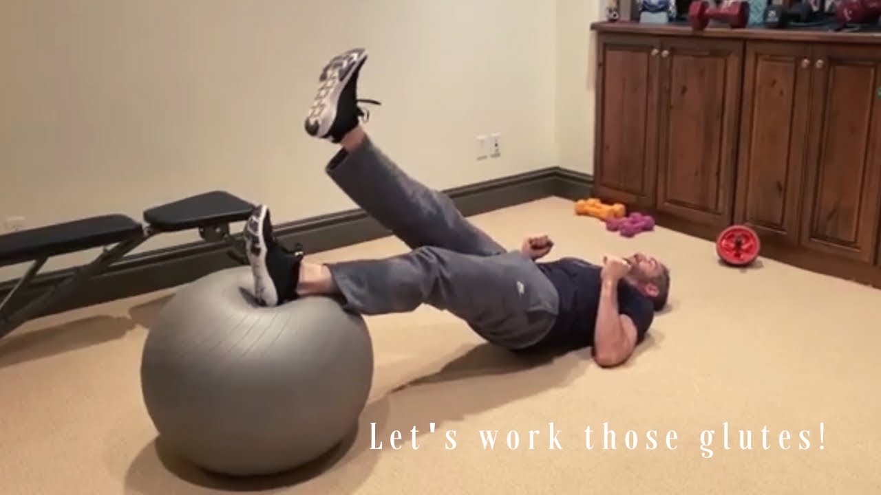 Glute Bridge With Straight Leg Raise - YouTube