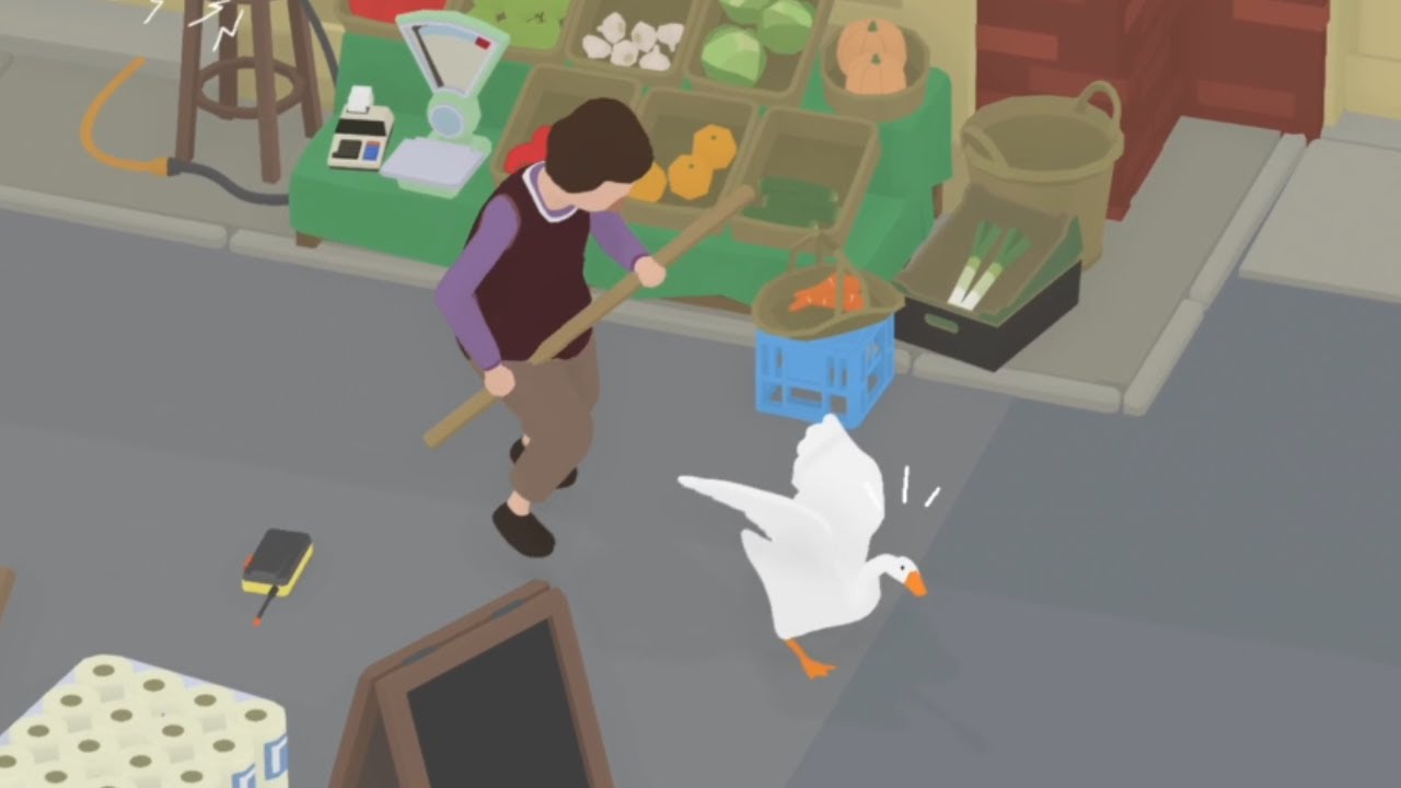 WOMAN ATTACKS GOOSE (Untitled Goose Game) - Part 2 - YouTube