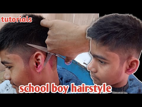 8 class school boy haircut tutorial | school boy hair cutting step by ...