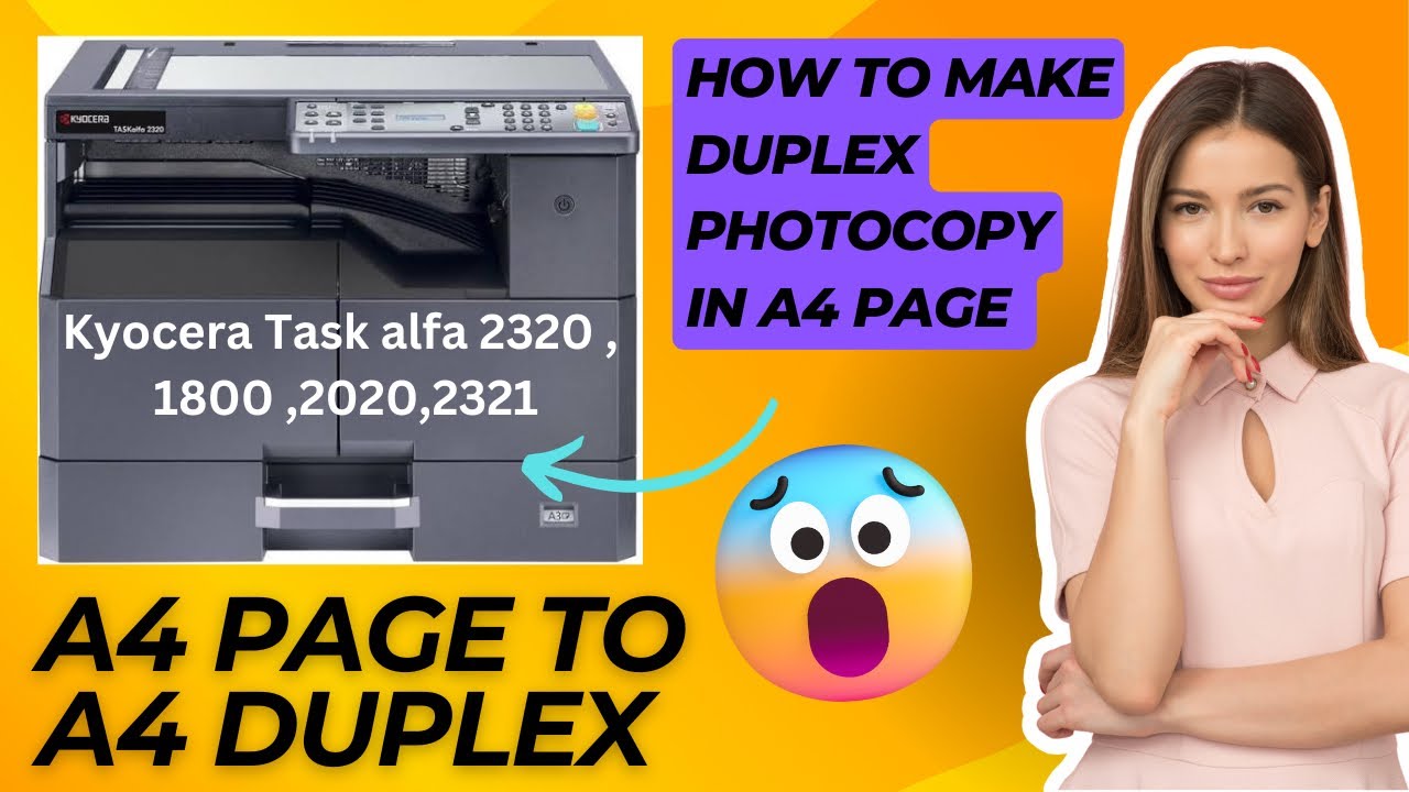 A4 page me duplex photocopy kaise kare 2320,1800,2321 | Kyocera ...