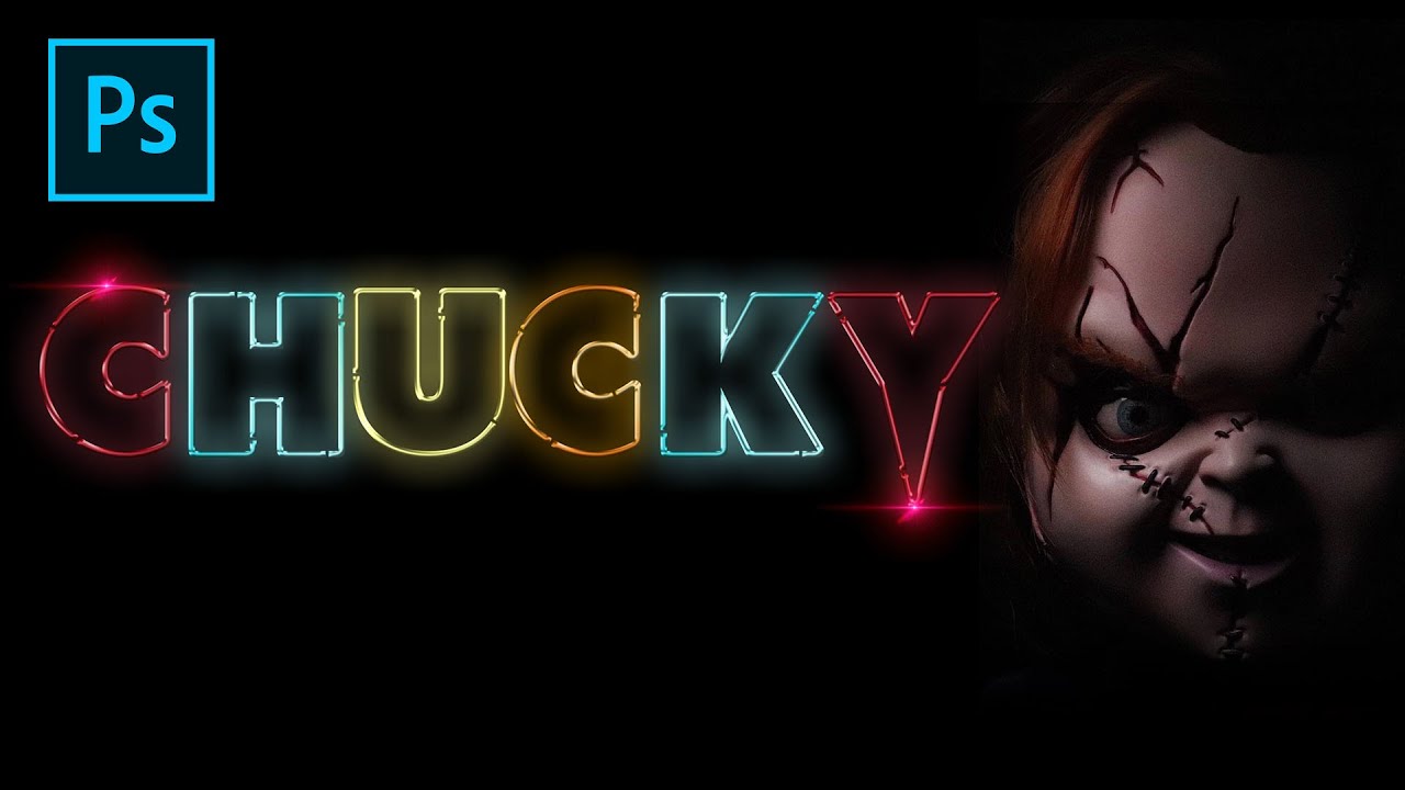 CHUCKY Estilo de texto con PHOTOSHOP - YouTube