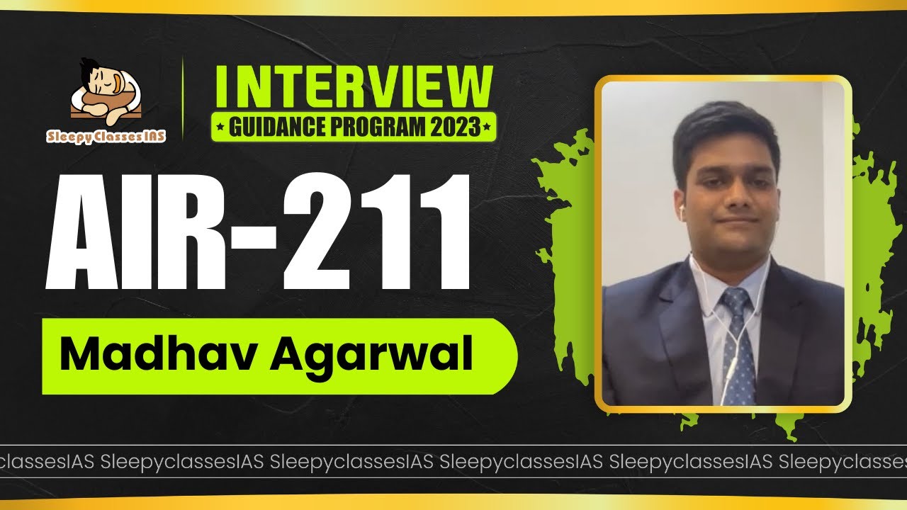Madhav Agarwal (AIR - 211) || UPSC CSE 2023 || Mock Interview || Rank - 211 - YouTube