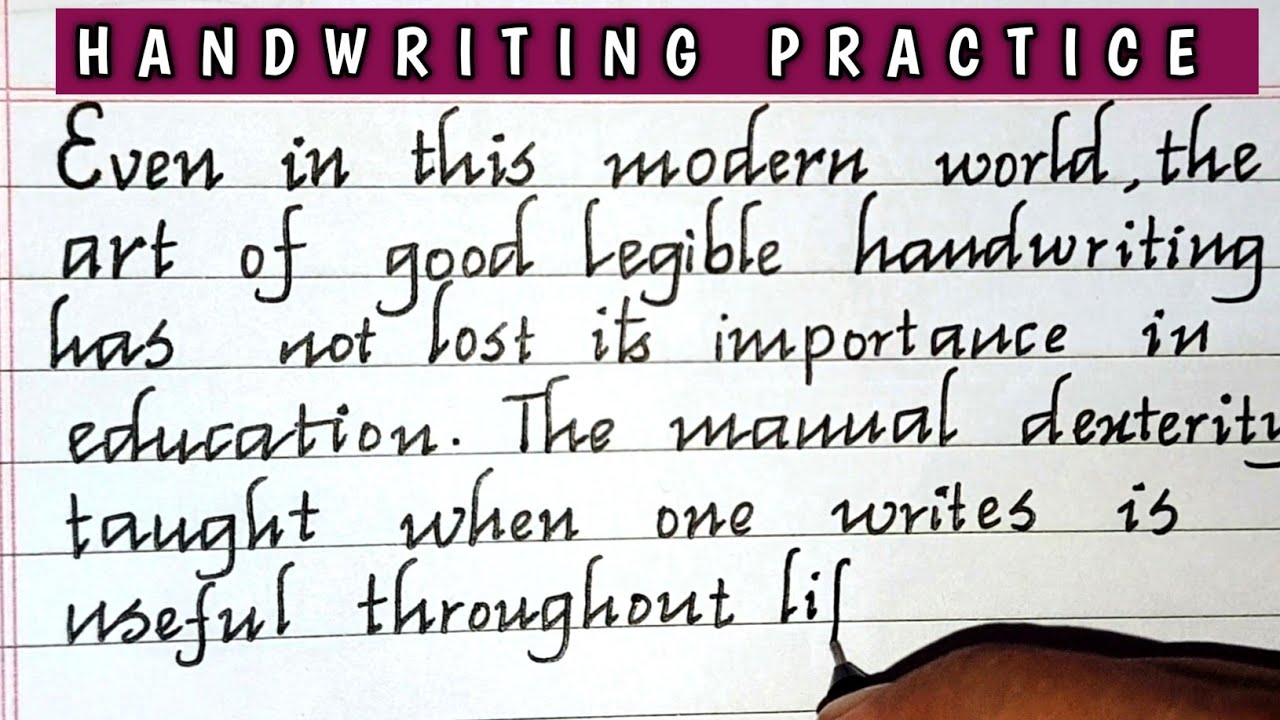 Handwriting Practice || How to improve handwriting || neat and clean ...