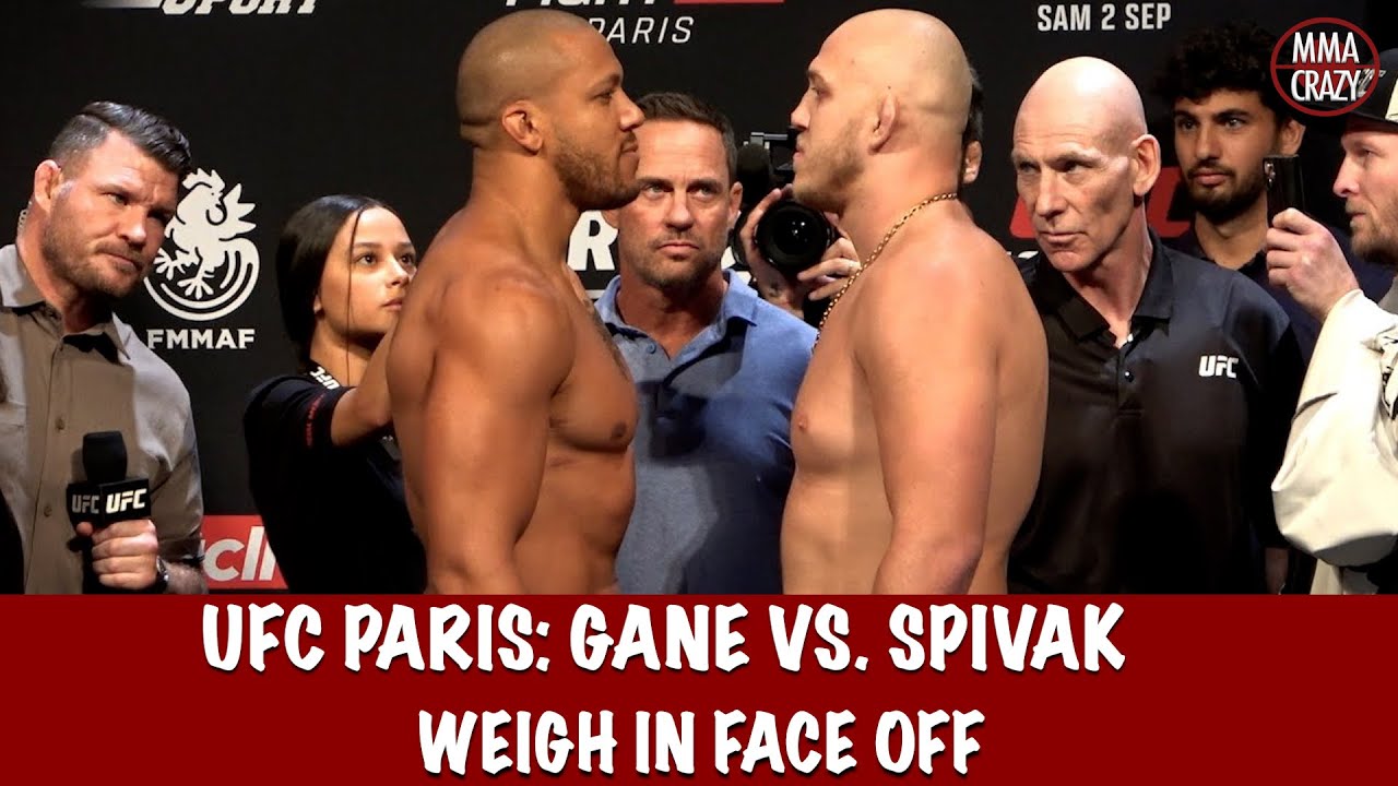 UFC Fight Night Paris: Ciryl Gane vs. Serghei Spivak weigh in Face Off ...