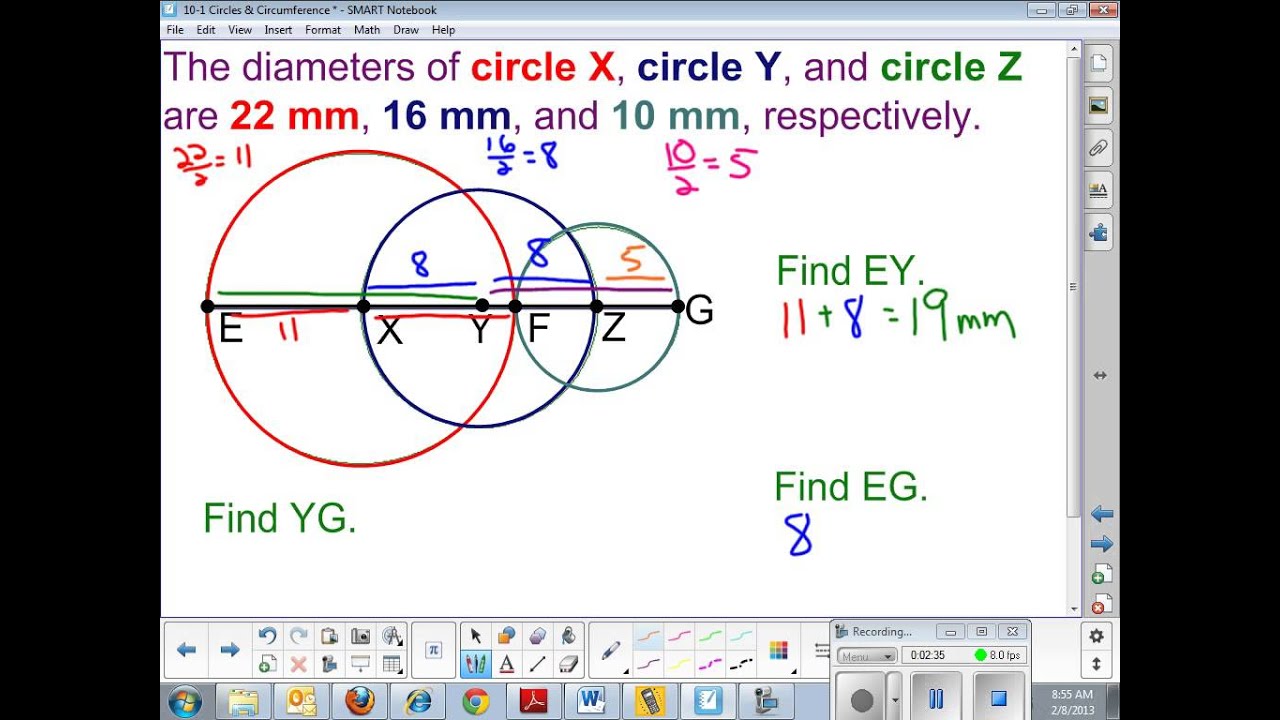 10 1 Circles & Circumference Examples - YouTube