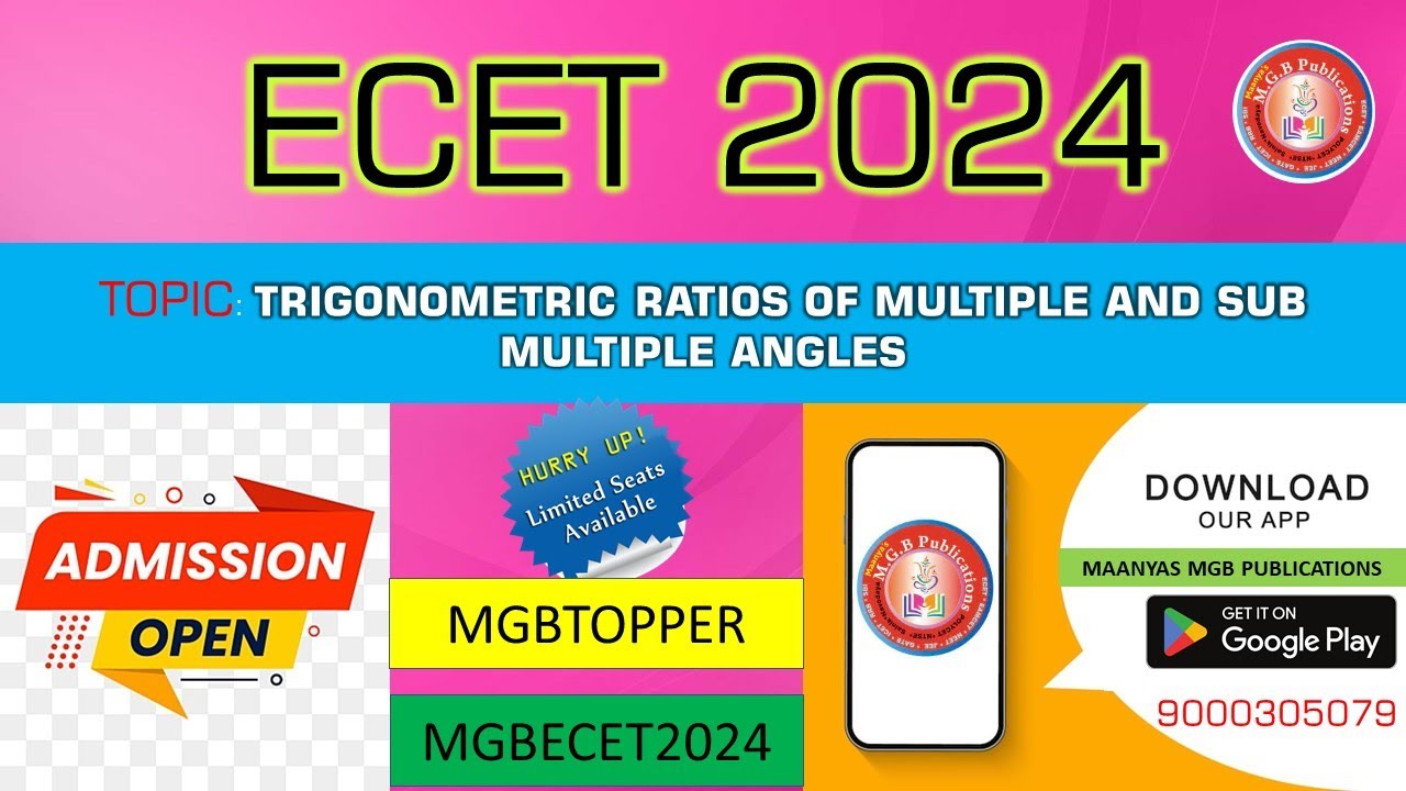 DAY - 9: 30 DAYS FREE ECET 2024 COACHING (TS & AP) - TRIGONOMETRIC ...