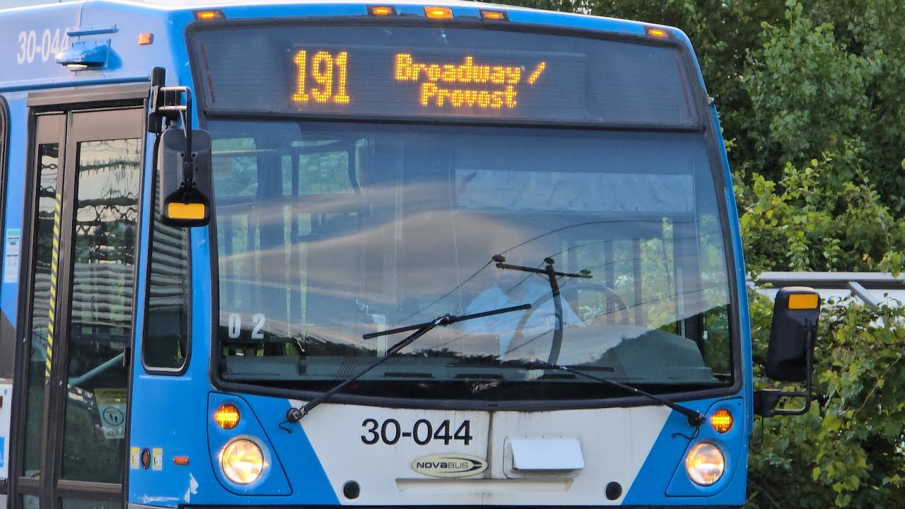 🚍 STM: final bus ride on the 191 route: Broadway/Provost - eastbound ...