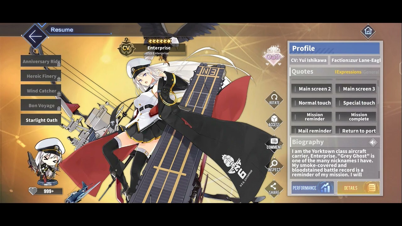 Azur lane Enterprise *Special Touch* - YouTube