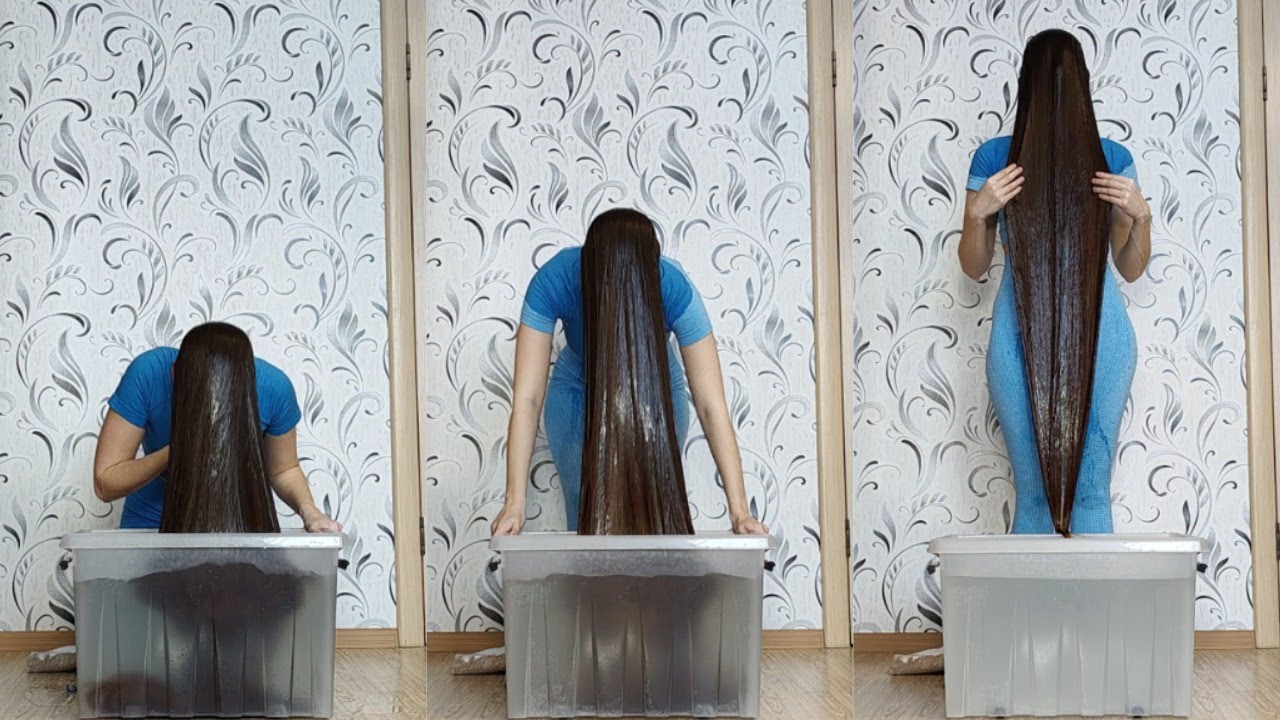 Wet long hair dunking 💦 Beautiful hair underwater Real Rapunzel Nyata ...