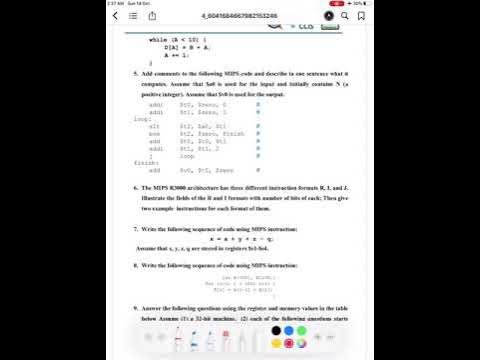 Computer architecture, MIPS tutorial - YouTube