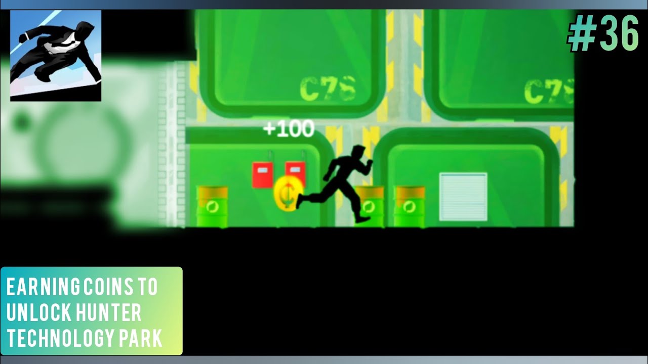 #36 EARNING COINS TO UNLOCK HUNTER TECHNOLOGY PARK Vector: Parkour Run ...