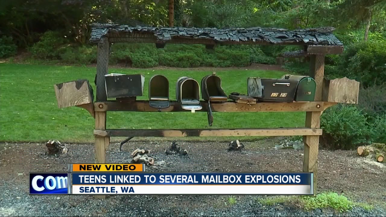 Teens blow up several mailboxes in Seattle - YouTube