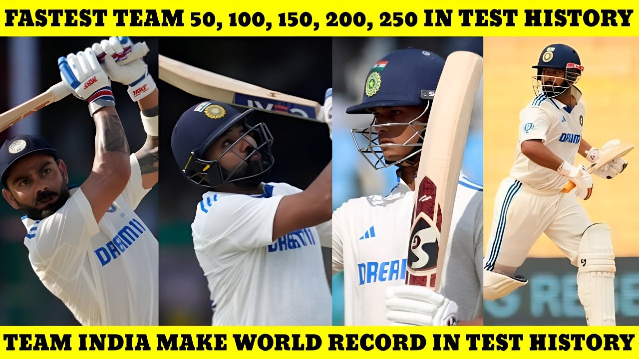 Fastest Team 100 In Test History | Fastest 50,150,200,250 In Test ...