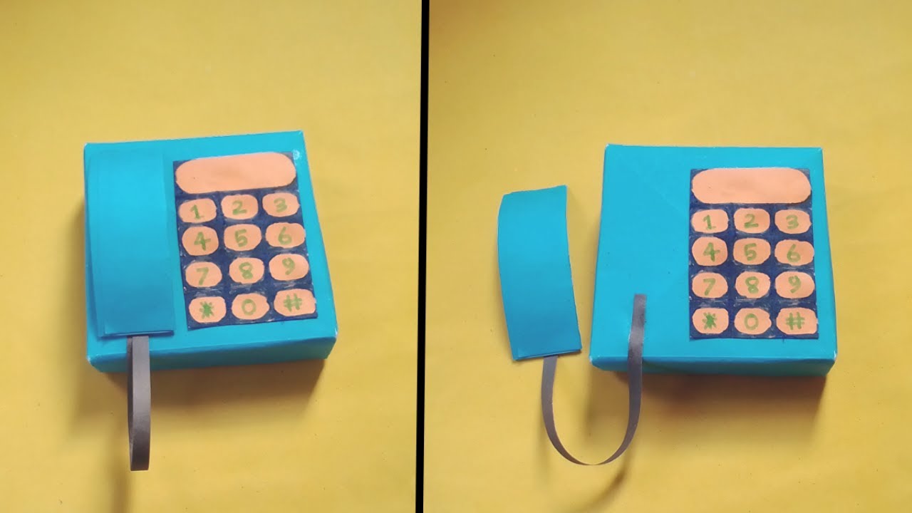 DIY | How To Make Paper Telephone | Easy Tutorial | Paper Craft - YouTube