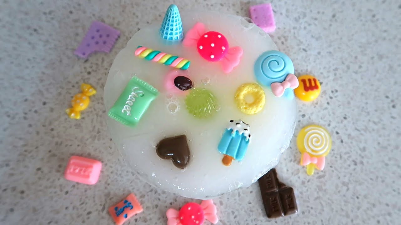 SLIME with SMALL CANDY TOYS | Making Slime with Miniature Toys | Slime ...