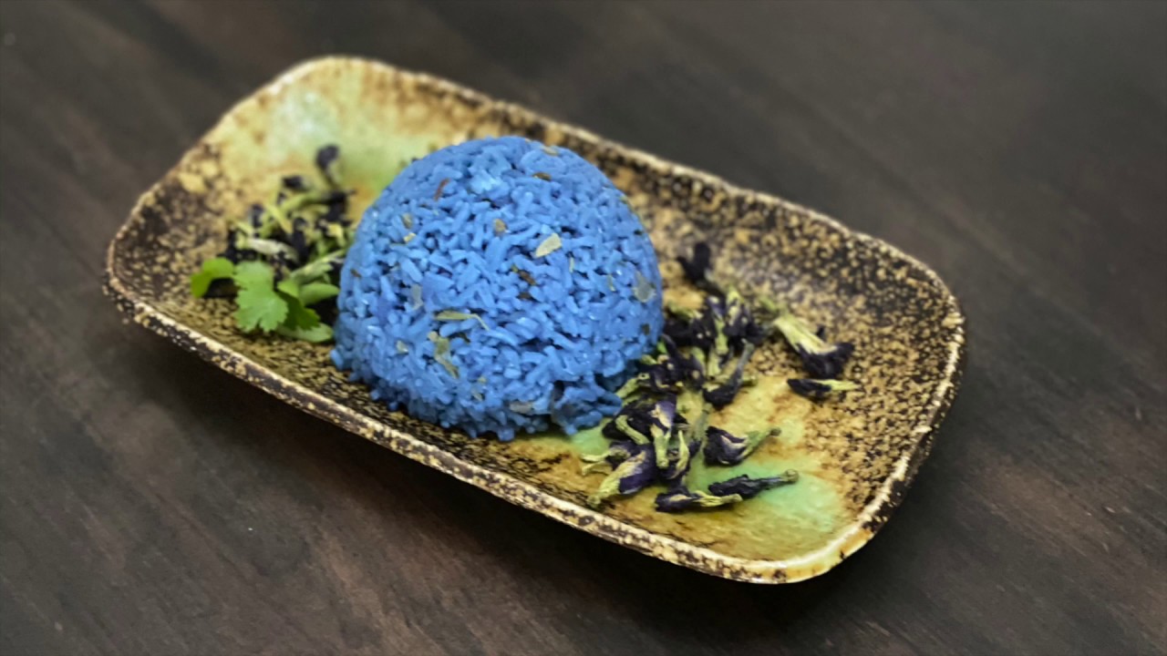 How to make naturally blue rice - YouTube