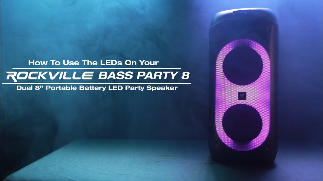 How To Use The LEDs On Rockville BASS PARTY 8 Dual 8 inch Portable ...