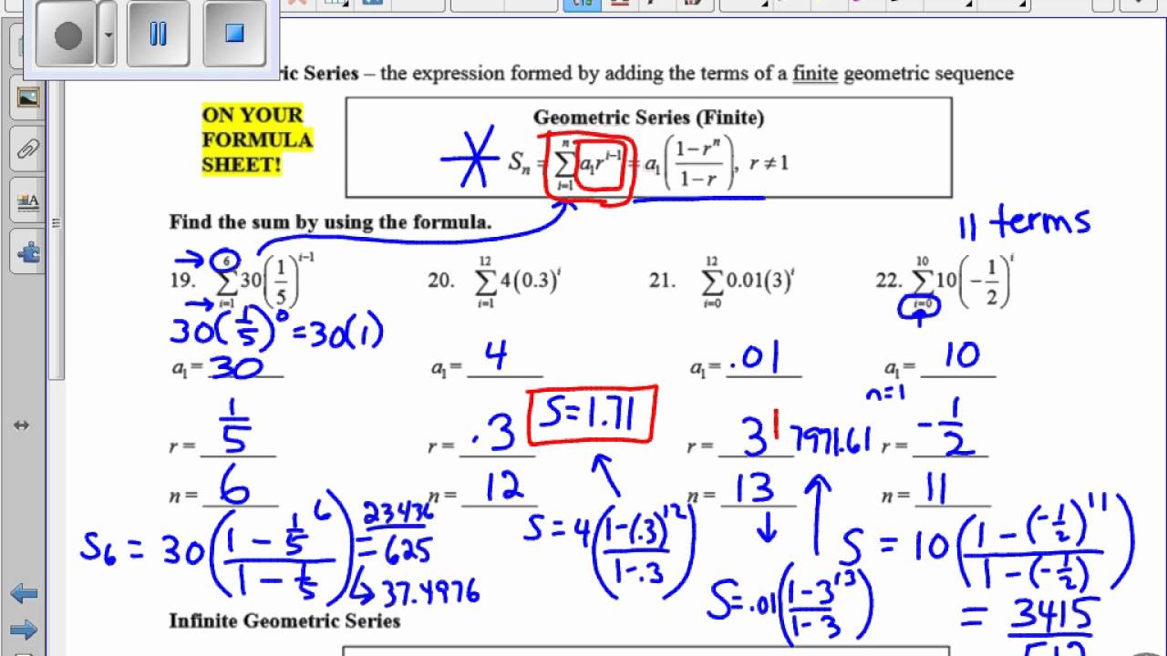 Geometric Series - YouTube