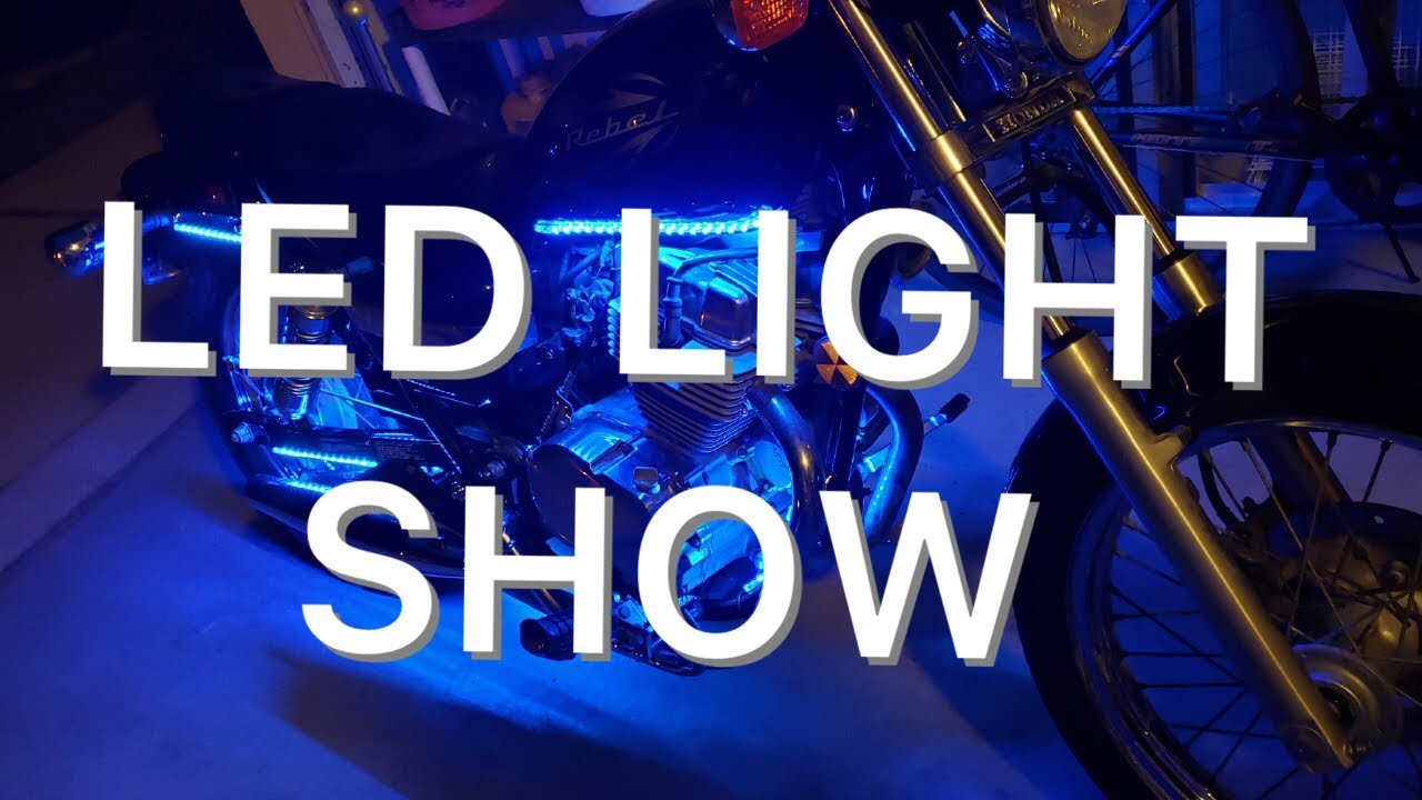 Led light kit on a Honda Rebel 250. How to install - YouTube