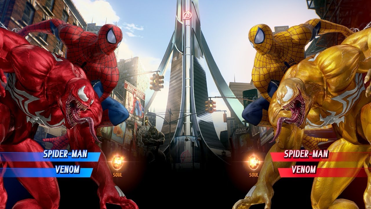 Spider-man & Red Venom VS Yellow Spider-man & Yellow Venom - Marvel vs ...