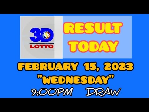 3d Lotto Result Today 9pm Draw February 15, 2023 PCSO Lotto Swertres ...
