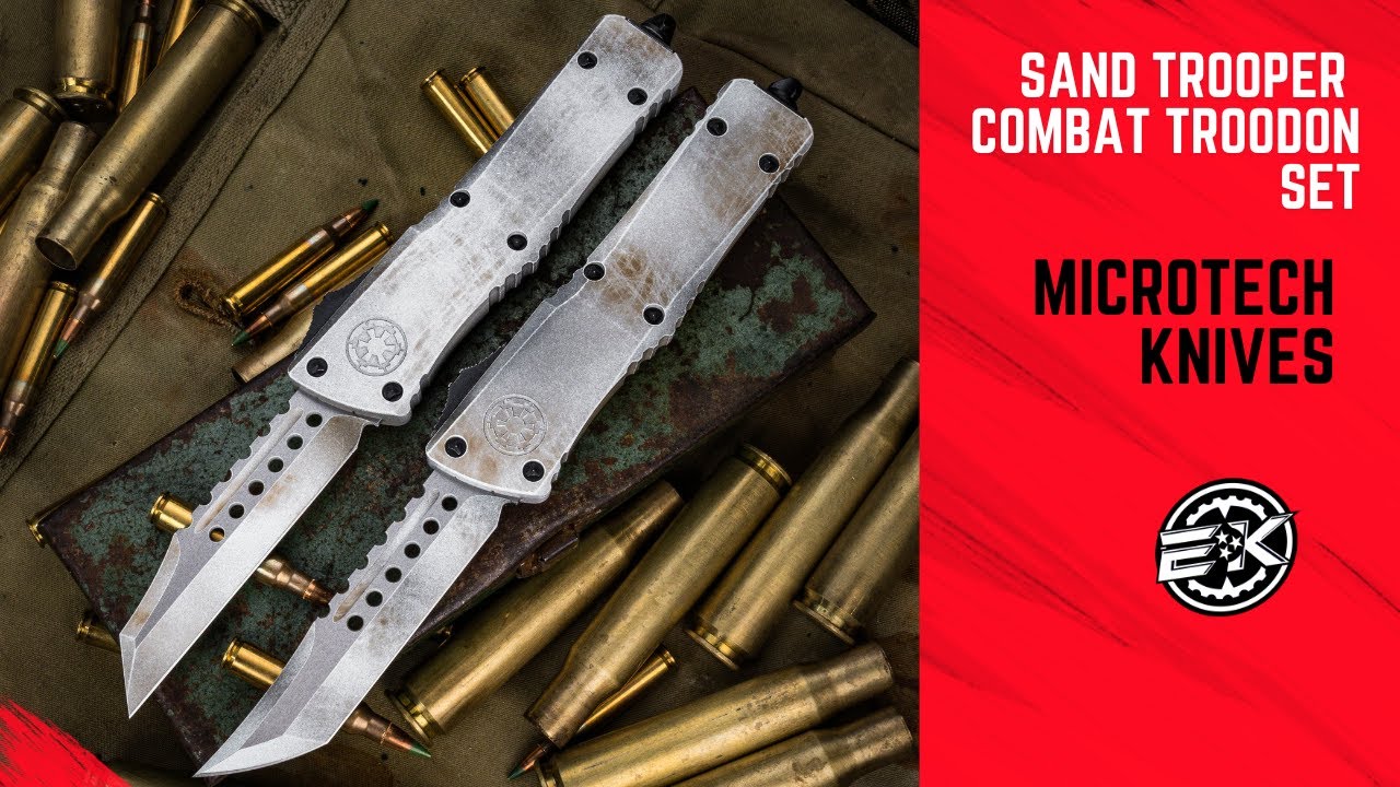 Microtech Sand Trooper Combat Troodon Set - YouTube