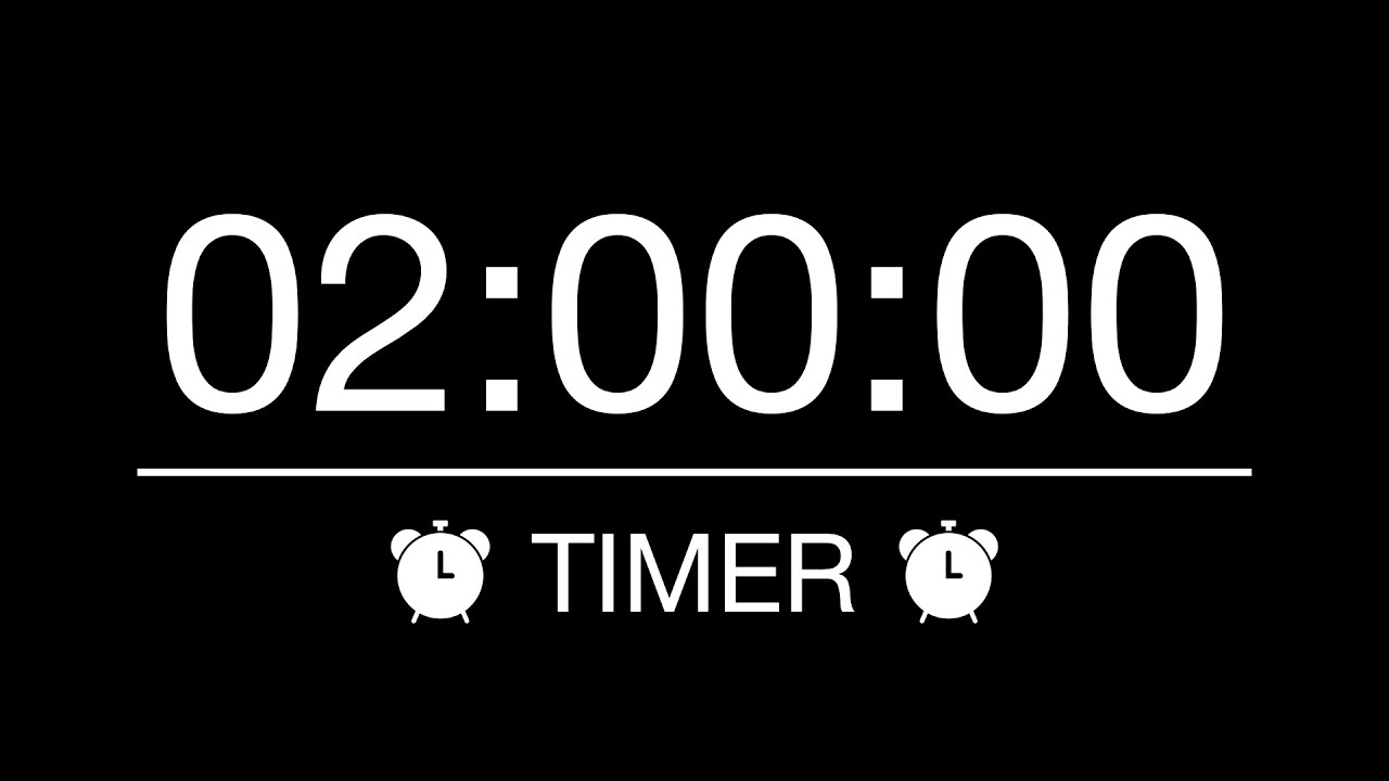 2 hours Countdown/Timer +Alarm - zwei Stunden - YouTube