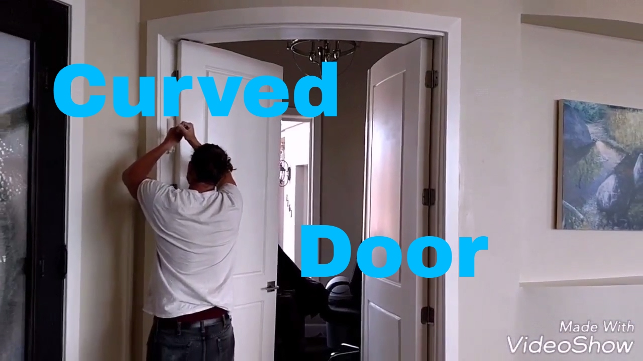 Custom curved door #2 of 2. DIY carpentry - YouTube