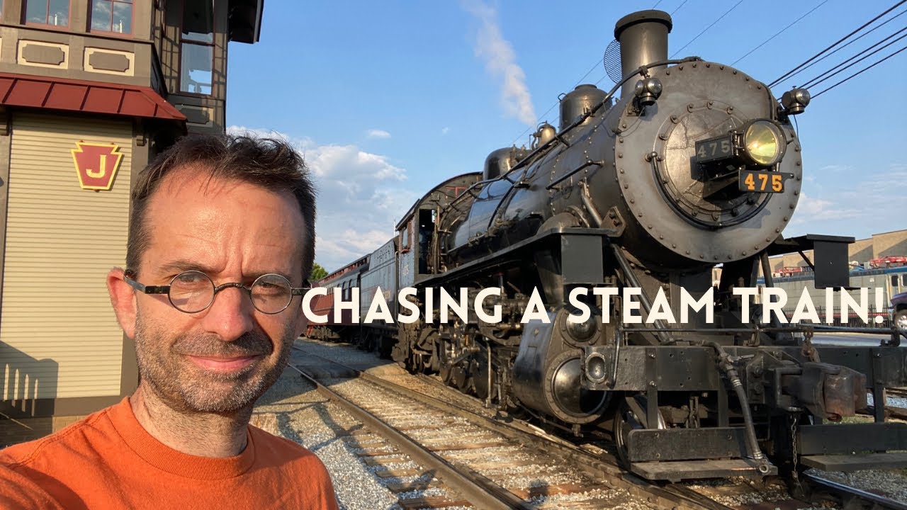 CHASING the Strasburg 475 Steam Locomotive! Ca. 1906 - YouTube
