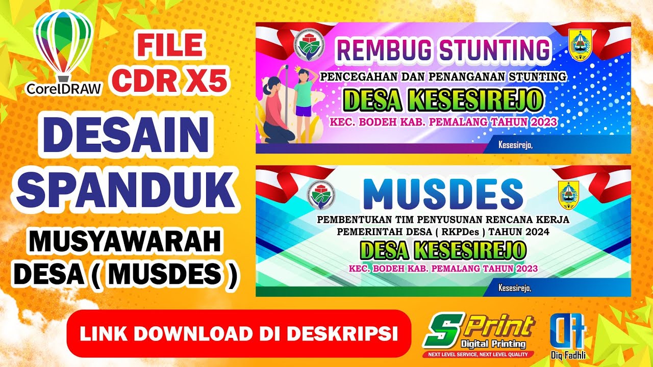 DESAIN BANNER MUSYAWARAH DESA 2023 COREL DRAW - YouTube