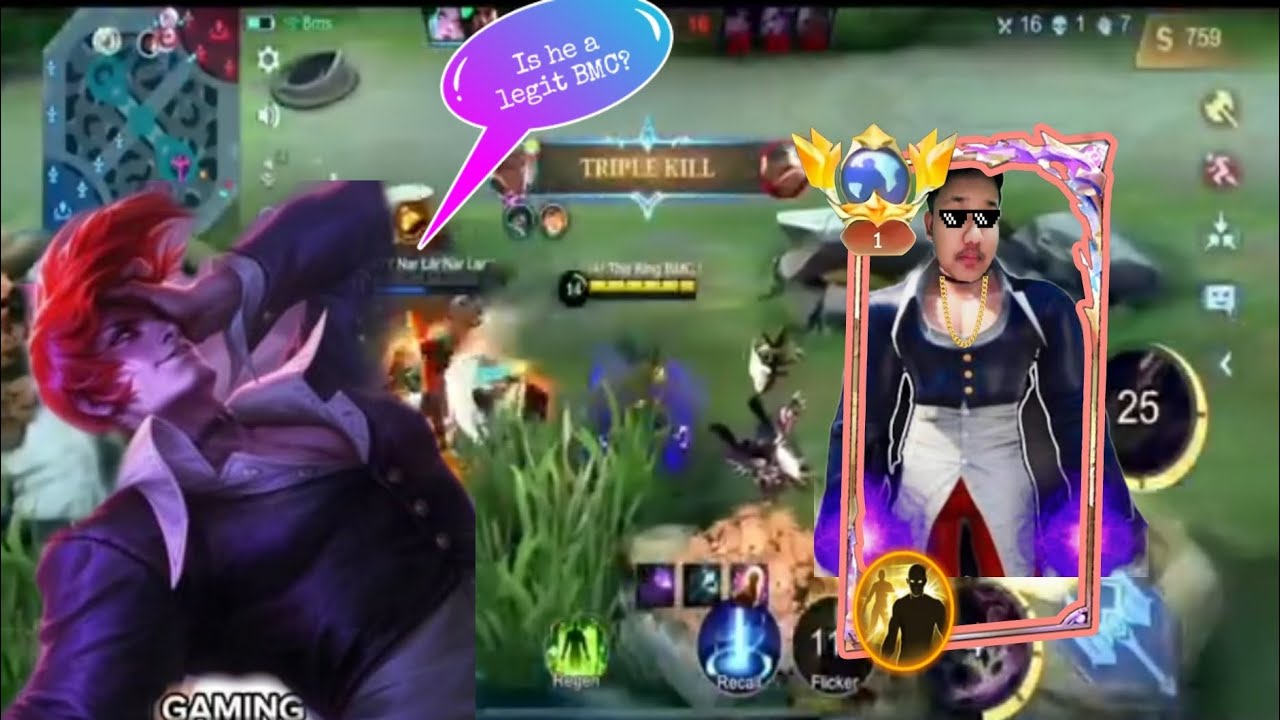 Burmese Chou met his fans in Game! Funny moments 😂 #bmc #mlbb # ...