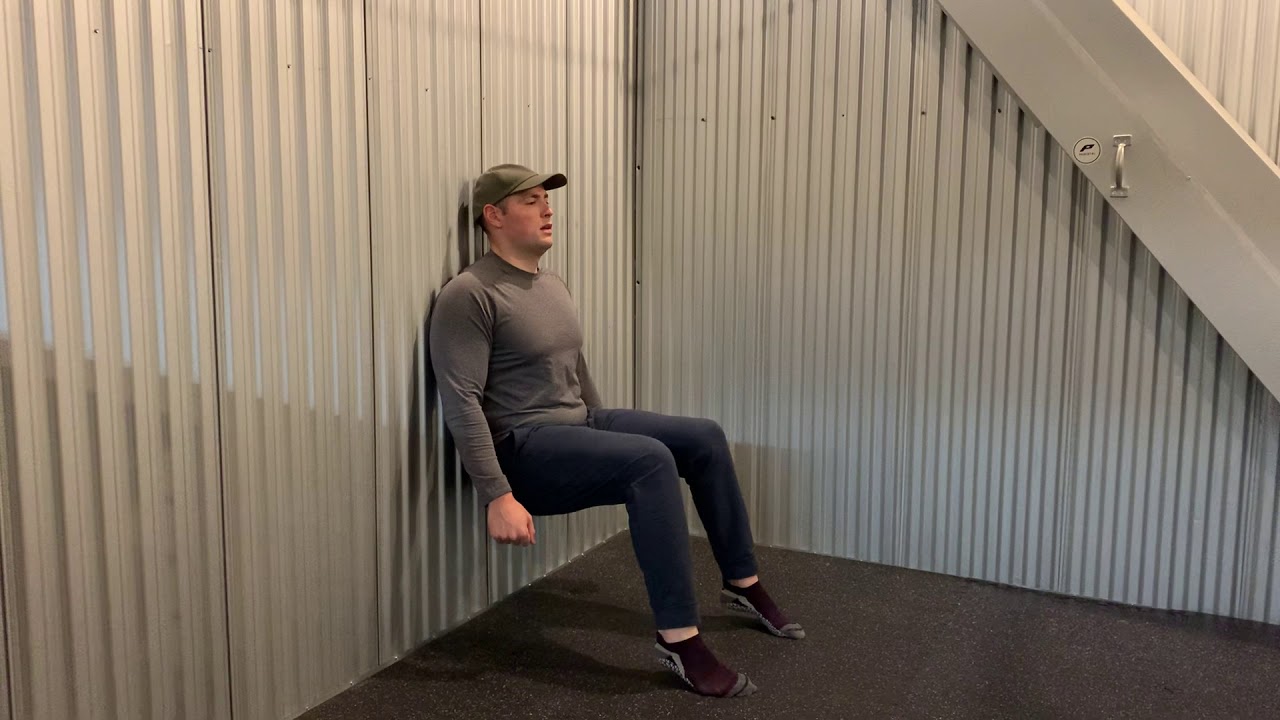 Wall Sit Variation - Toe and Heel Lifts - YouTube