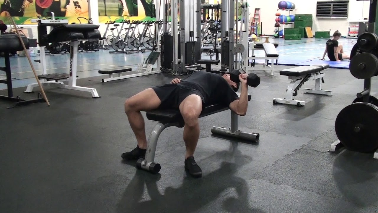 Single Arm Dumbbell Chest Press - YouTube