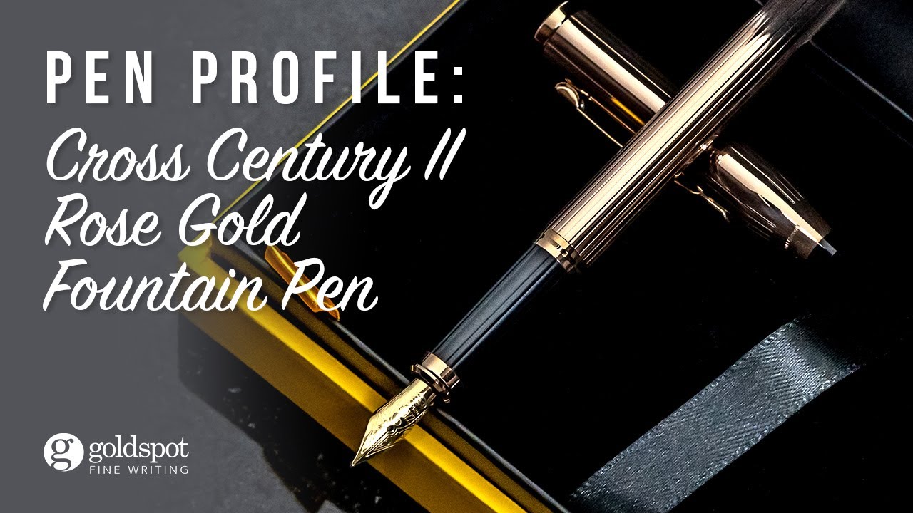 Cross Century II Rose Gold Fountain Pen - Unboxing and Writing Sample ...