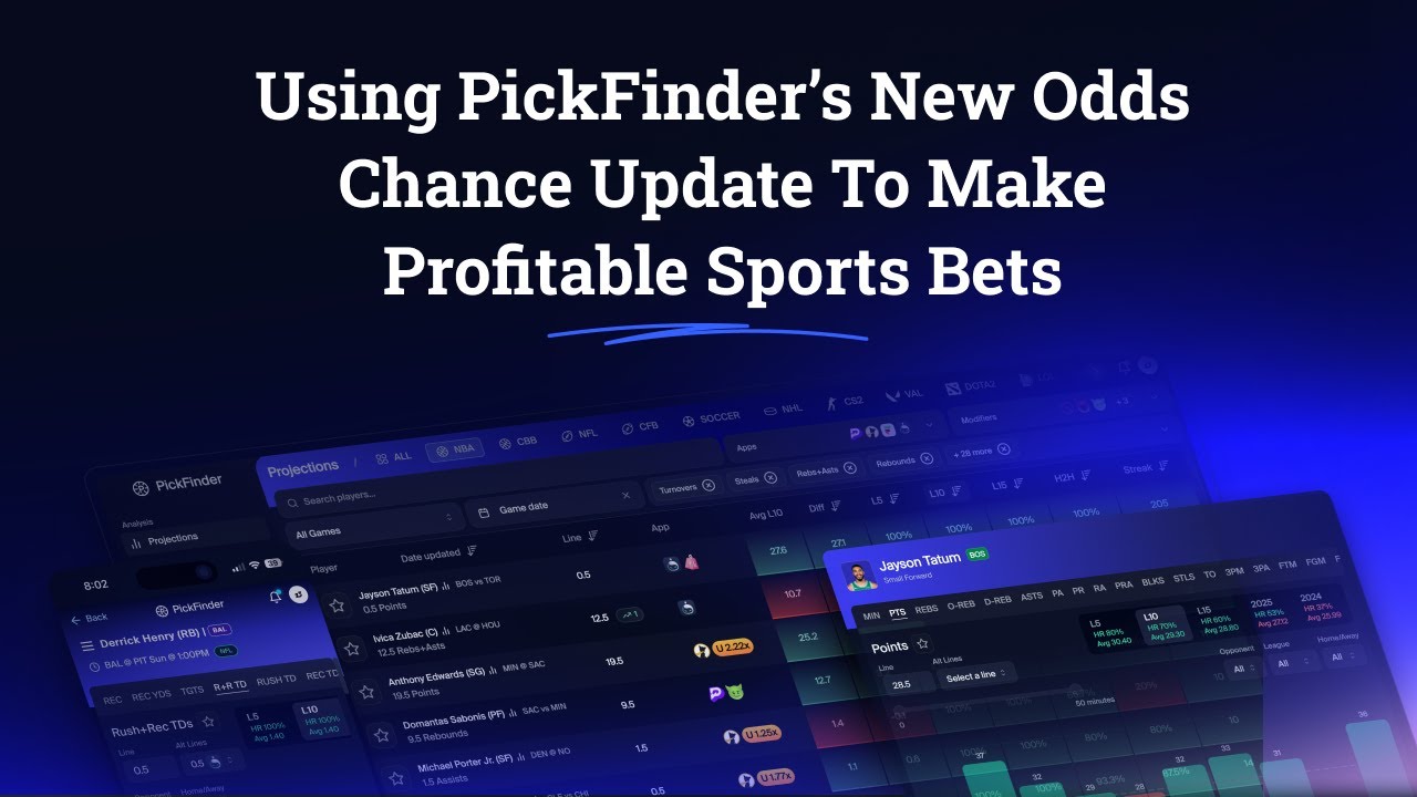 How To Make Profitable Sports Bets: PickFinder's New Update - YouTube