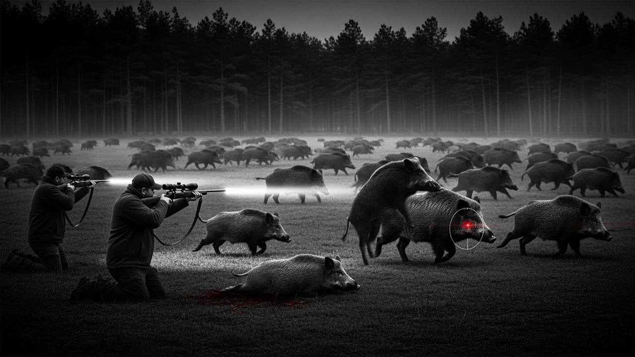 AMAZING! Hunters Kill Hundreds of Wild Boars Encroaching on Farm ...