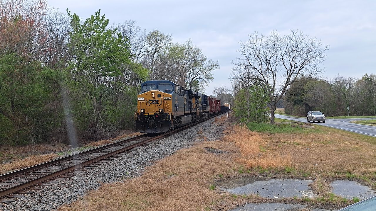 CSX # 444 Triple Digit Leading M583-22 With a K5hl Short Train Heading ...