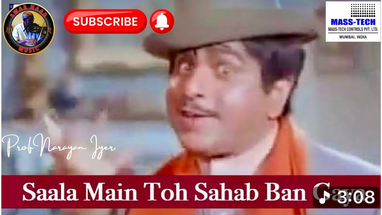 Saala Mai Toh Sahab Bangaya | Kishore Kumar | Sagina | Dilip Kumar ...