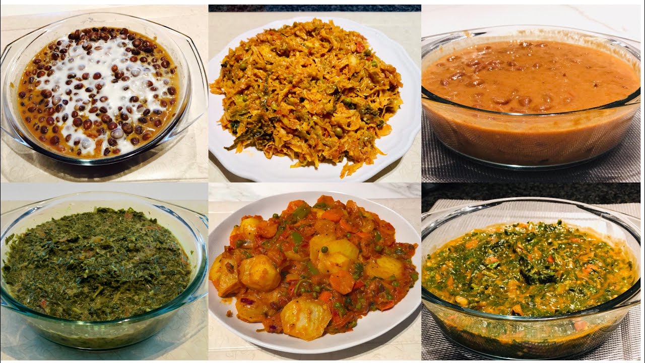 Top 6 swahili vegetables and stew | How to cook spinach,cabbage,beans ...